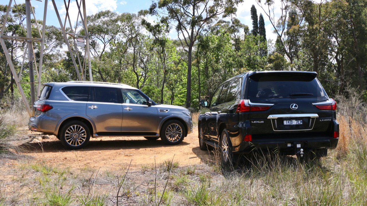 Lexus LX vs Infiniti QX80 2019 comparison review - Chasing Cars